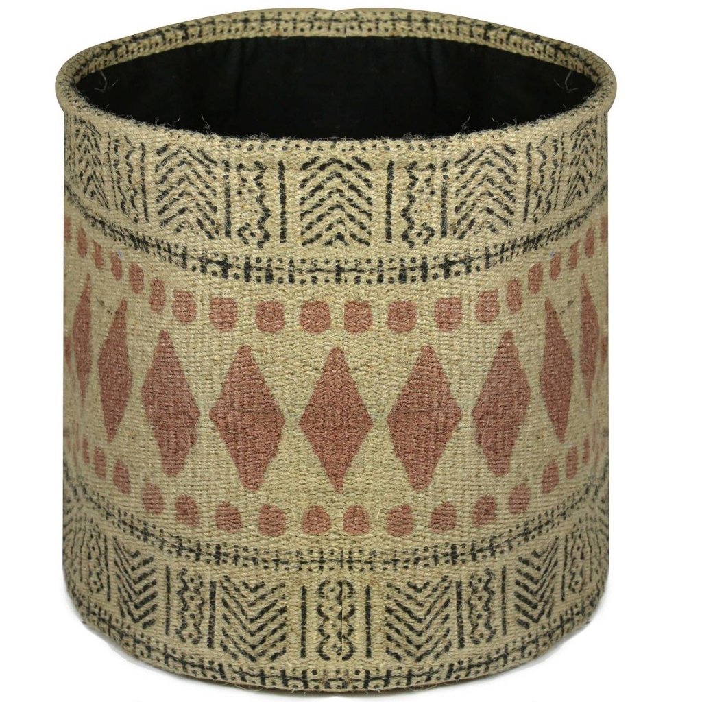 Aztec Jute Round Basket