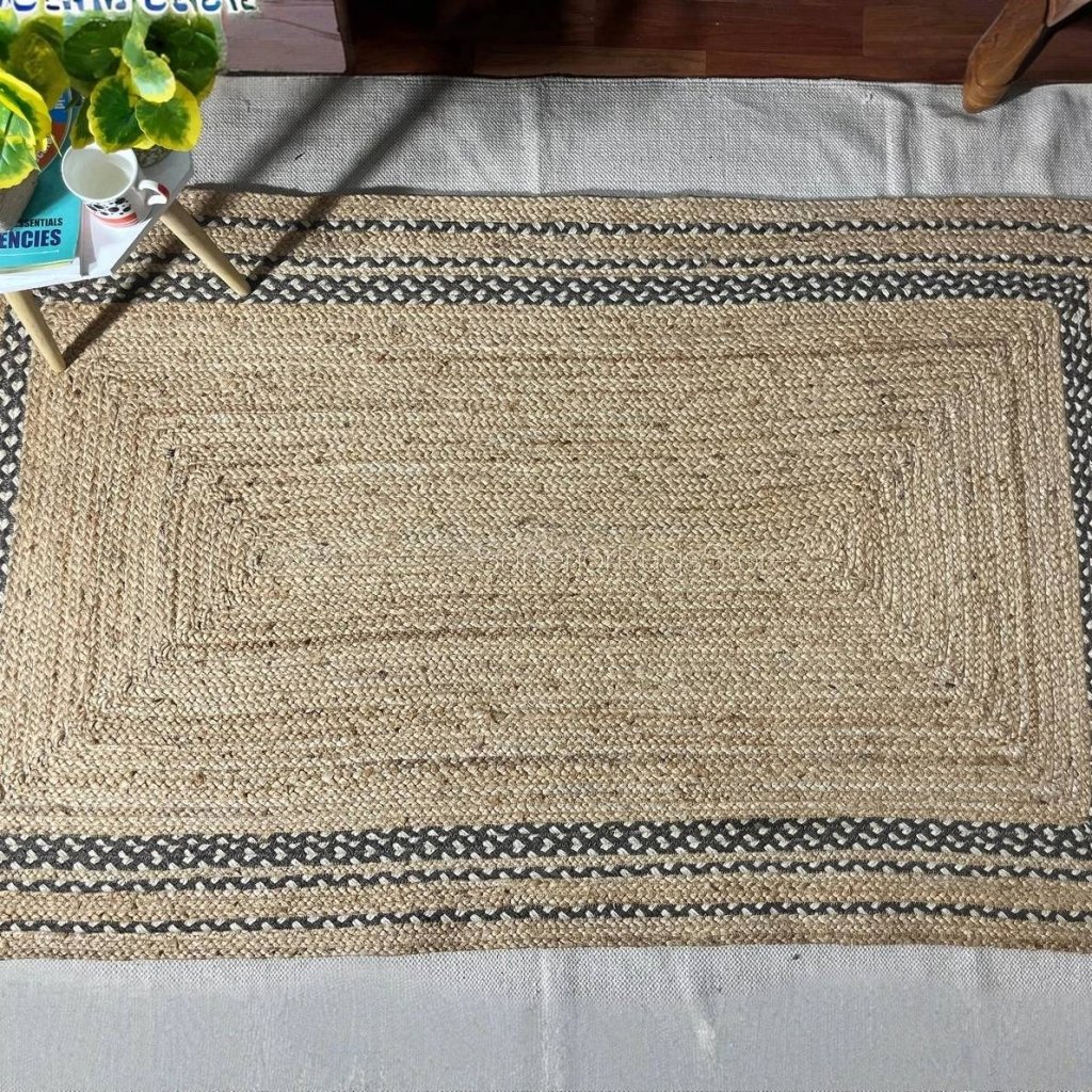 Natural Hand Braided Jute Rug