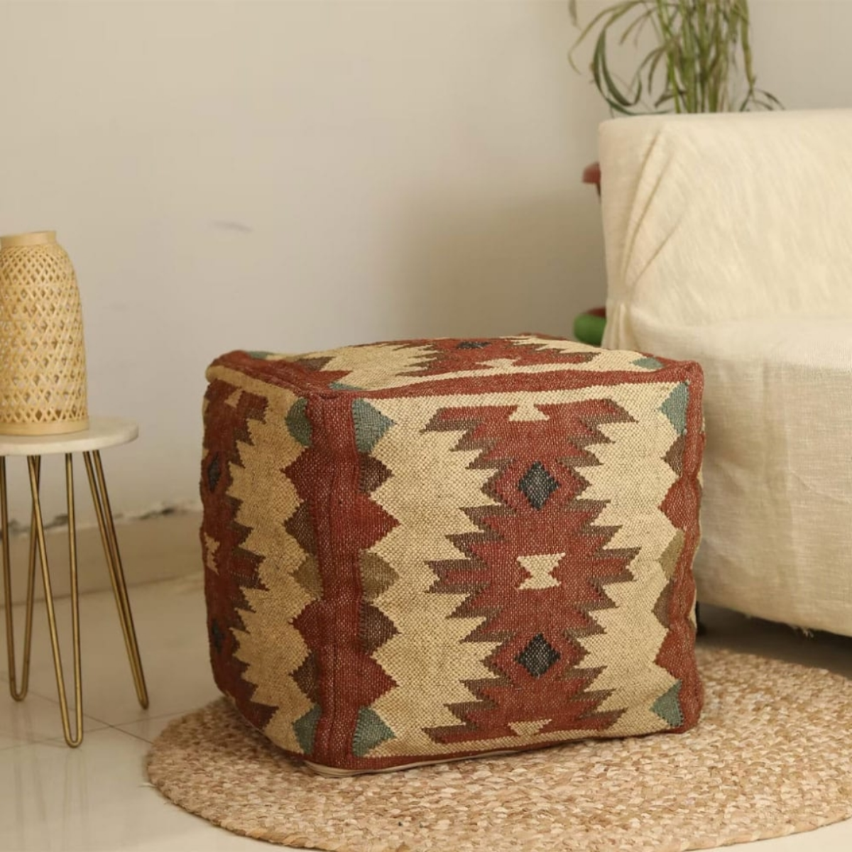 Jute Poufs